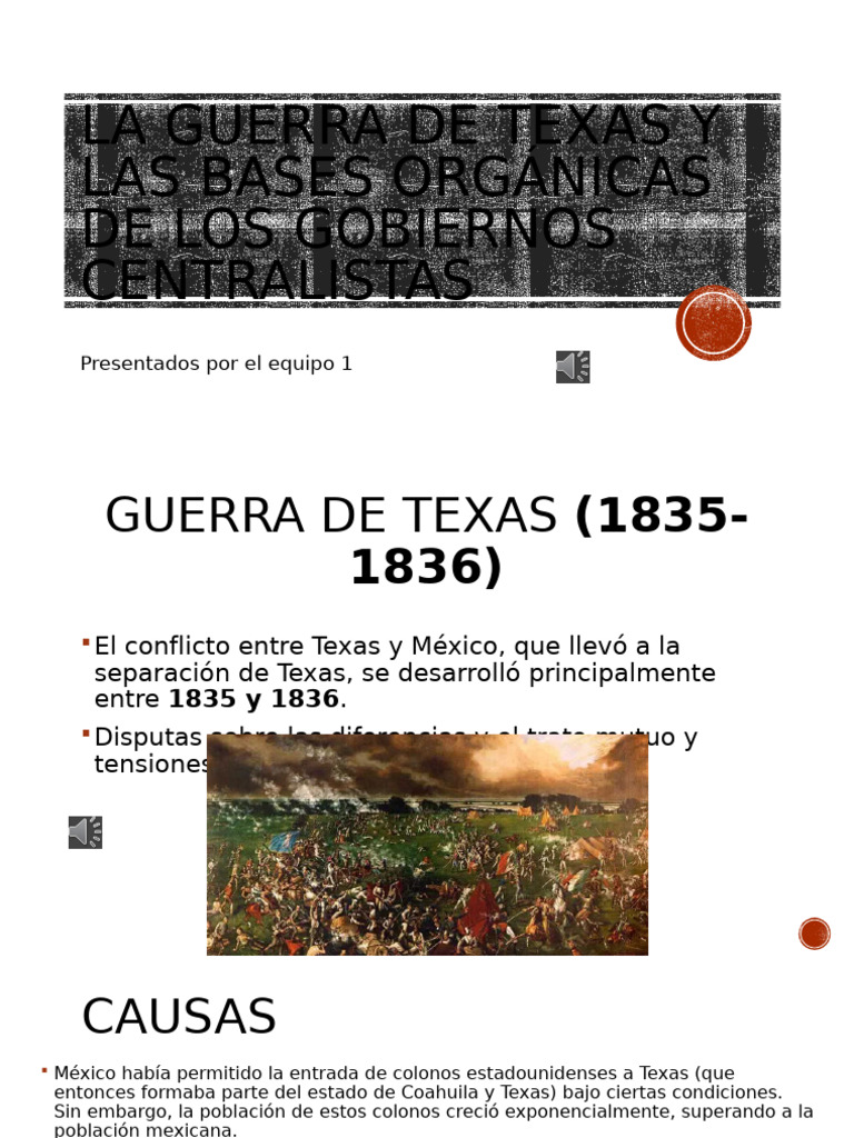 La Guerra de Texas y Las Bases Orgánicas | PDF | Texas mexicano ...