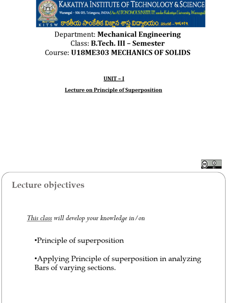 Superposition in Mechanics of Solids | PDF | Young's Modulus ...