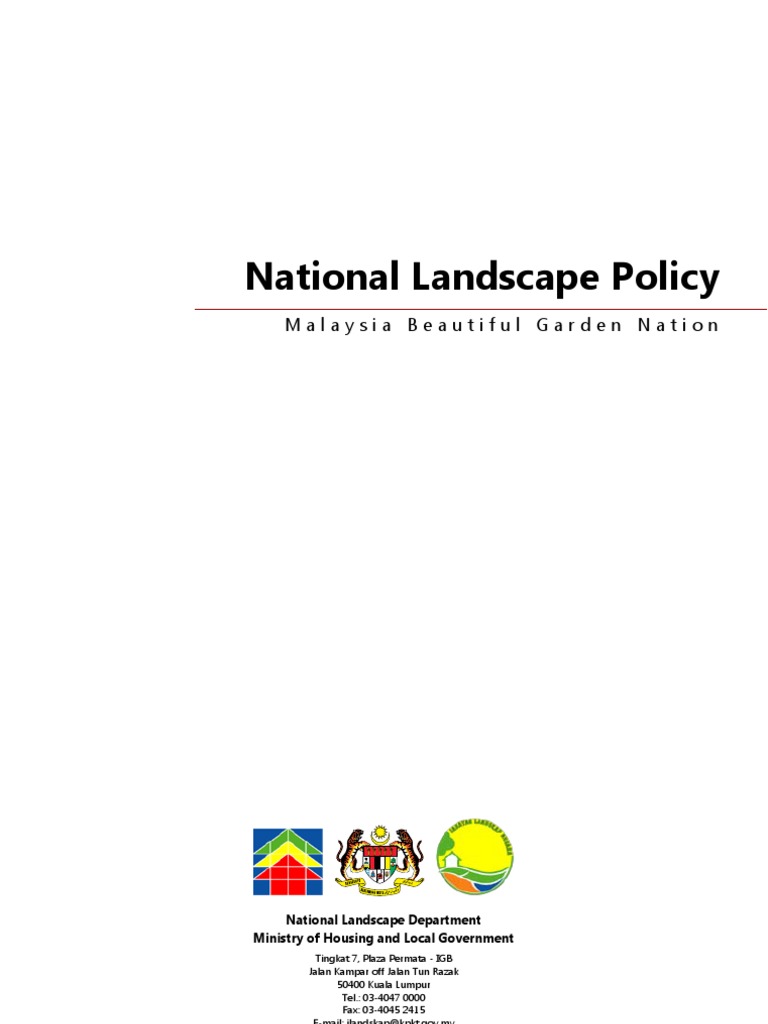 National Landscape Policy: Malaysia Beautiful Garden Nation | PDF ...