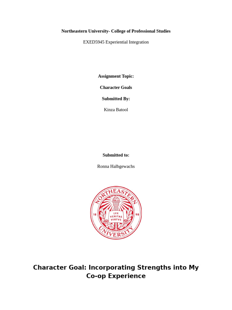 Character Goals | PDF