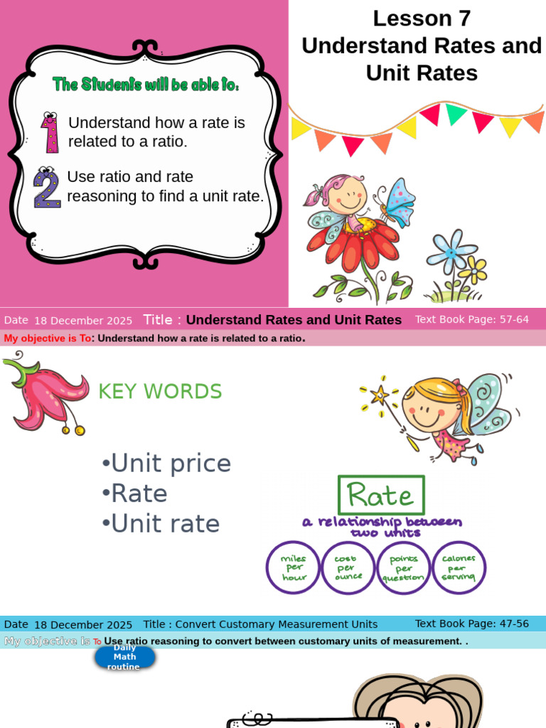 Lesson-7-Understand Rates and Unit Rates (2) | PDF