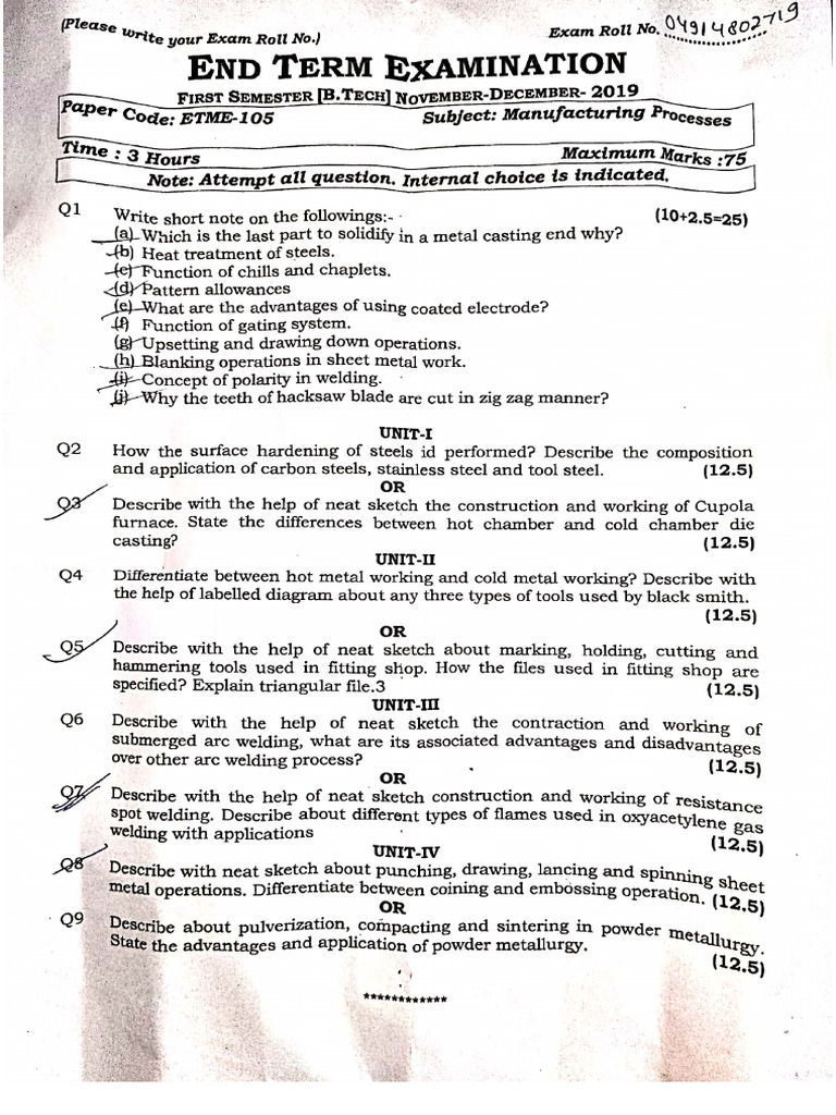 MP End Term-2019 | PDF