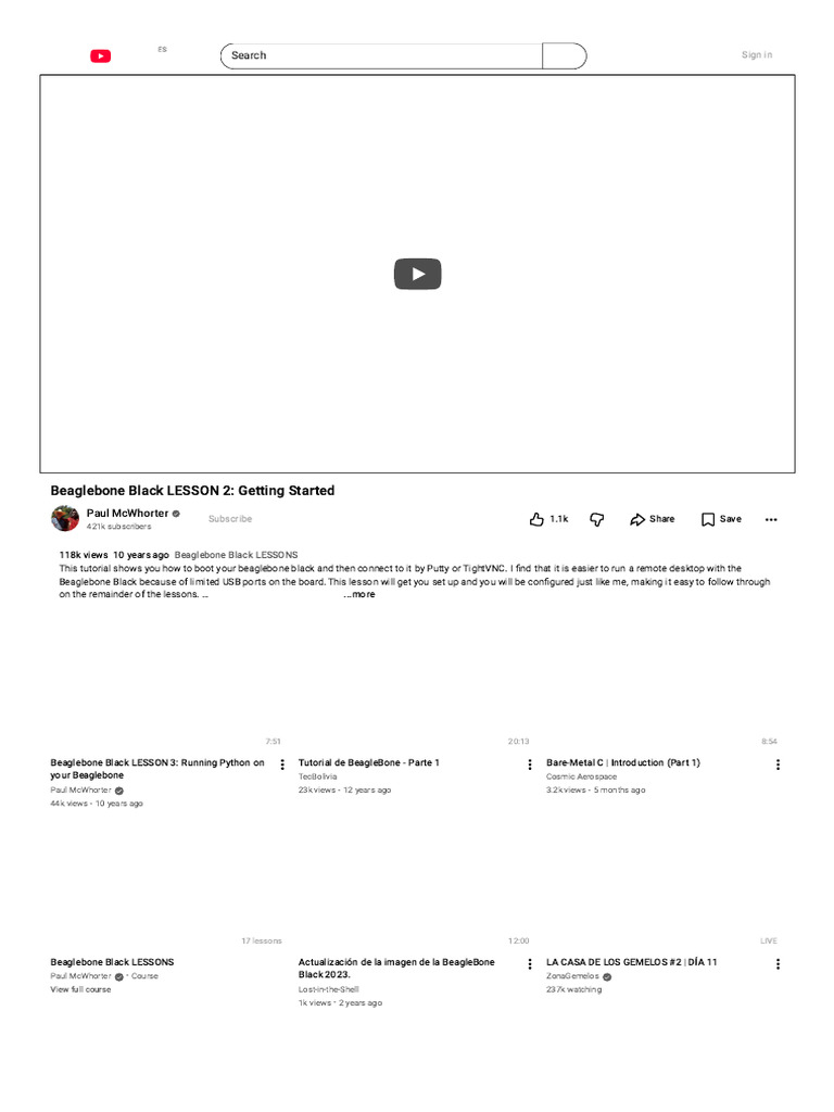 Beaglebone Black LESSON 2_ Getting Started - YouTube | PDF