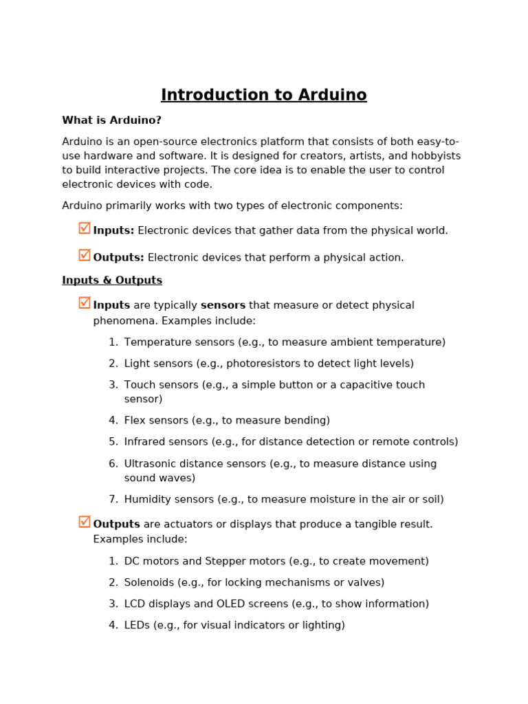 Introduction to Arduino | PDF | Arduino | Microcontroller
