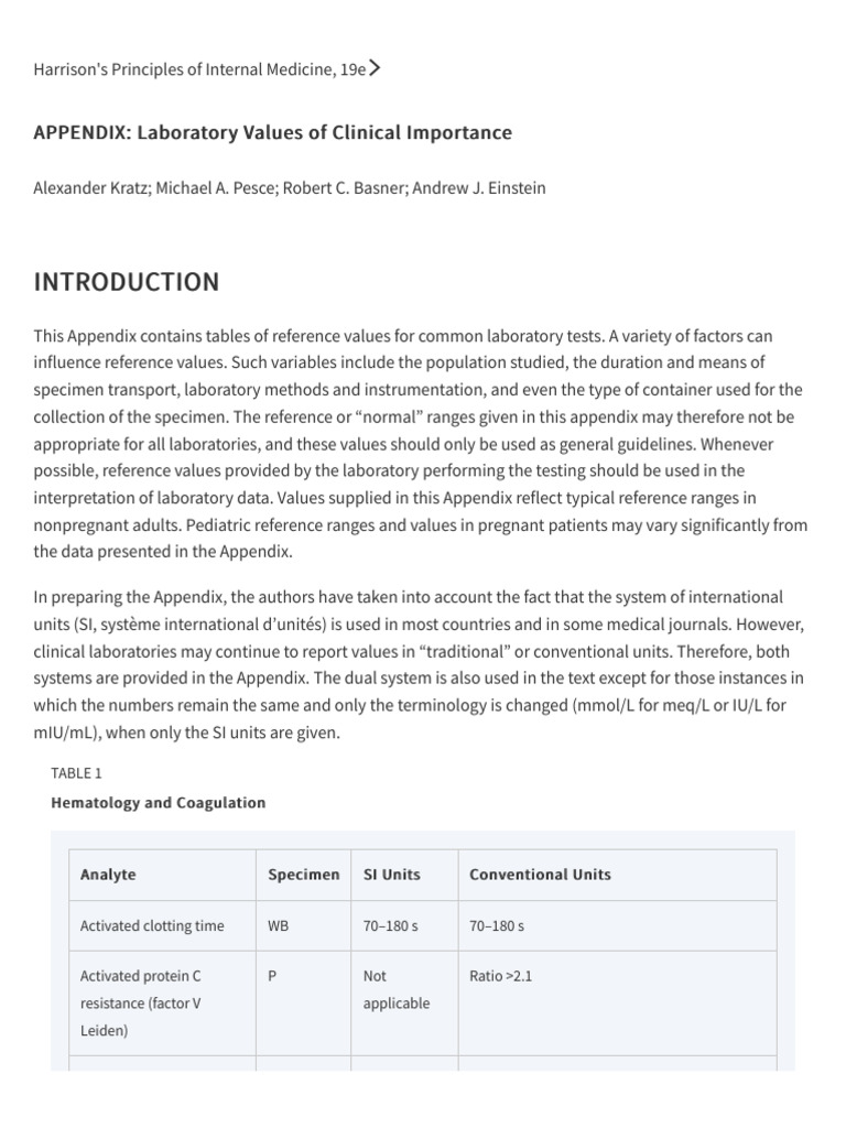 Key Laboratory Values Reference Guide | PDF | Reference Range | Platelet