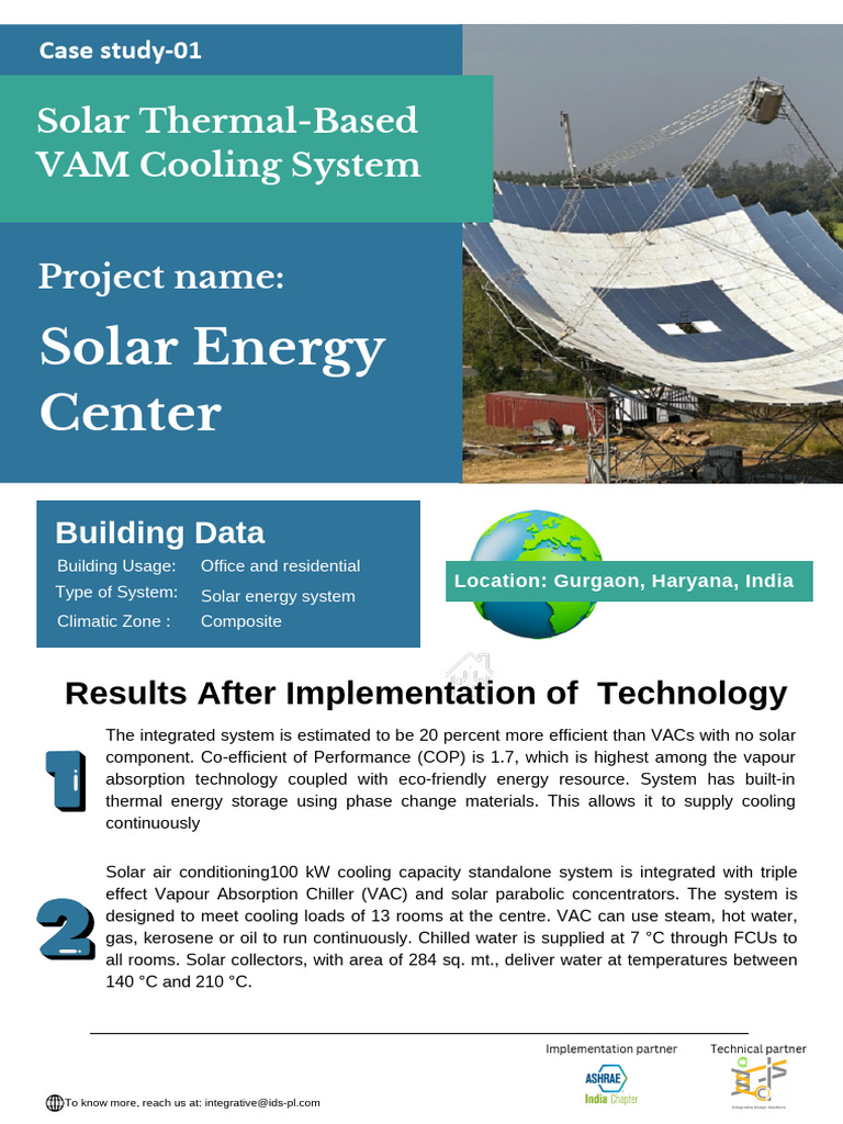 Solar Thermal VAM Cooling Systems Overview | PDF | Solar Energy | Water ...
