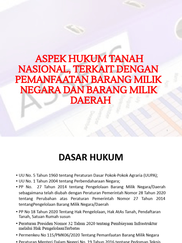 Aspek HTN Terkait Pemanfaatan BMN Dan BMD.pptx | PDF