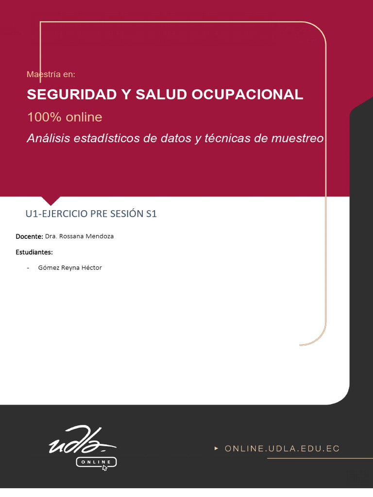 U1-Ejercicio Pre Sesión S1 | PDF