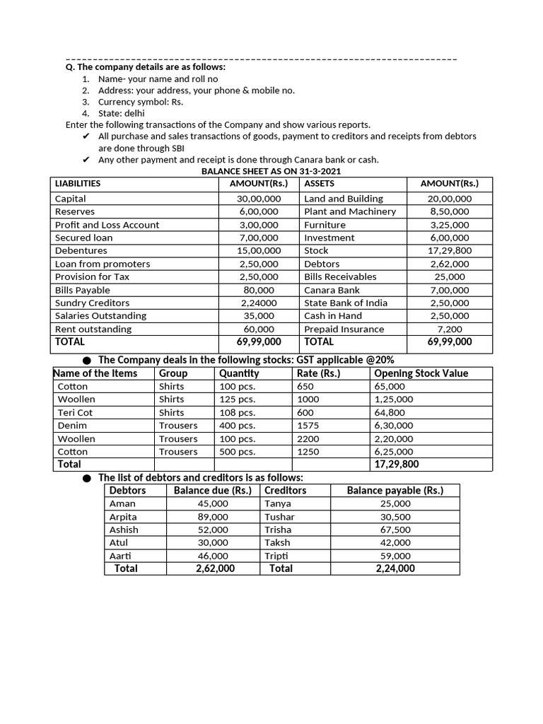 Tally Final Question | PDF
