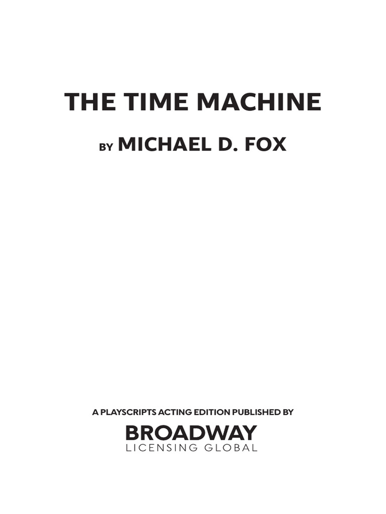 The Time Machine Play Script | PDF | Copyright