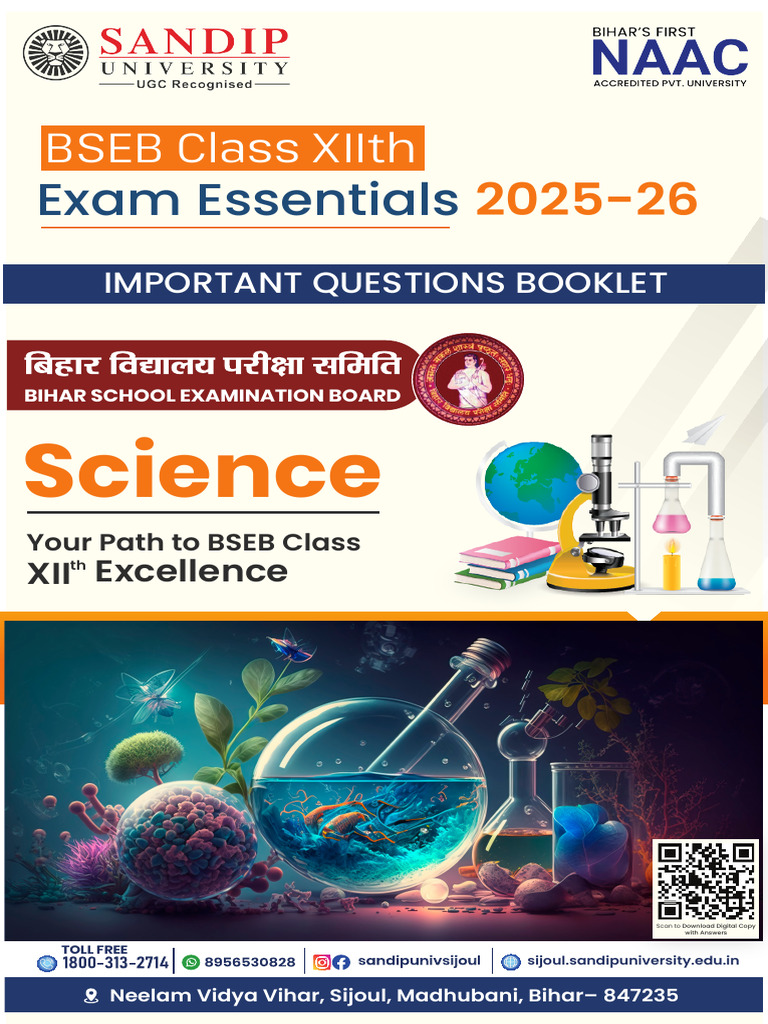 BSEB 12th Sc Important Questions | PDF