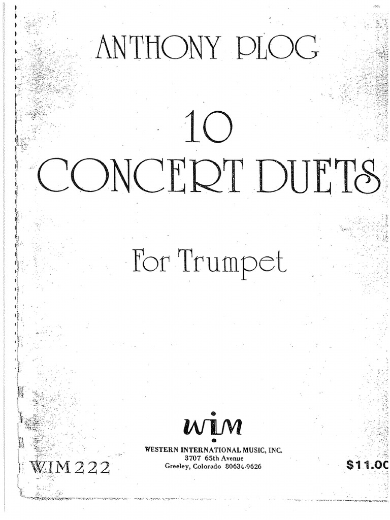 Plot Trumpet Duets | PDF