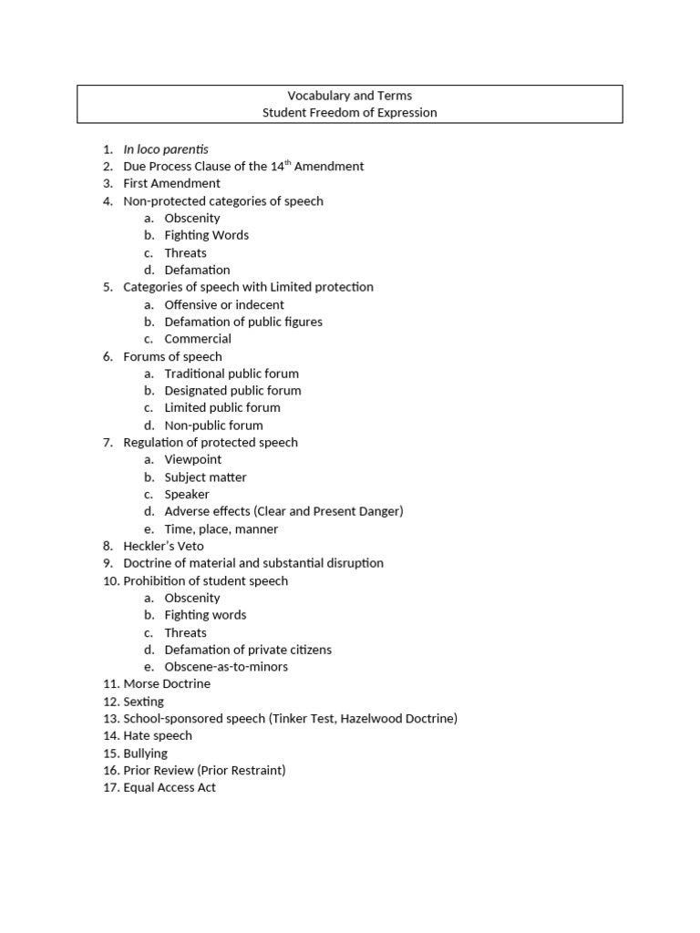 Vocabulary Chapter 4 | PDF