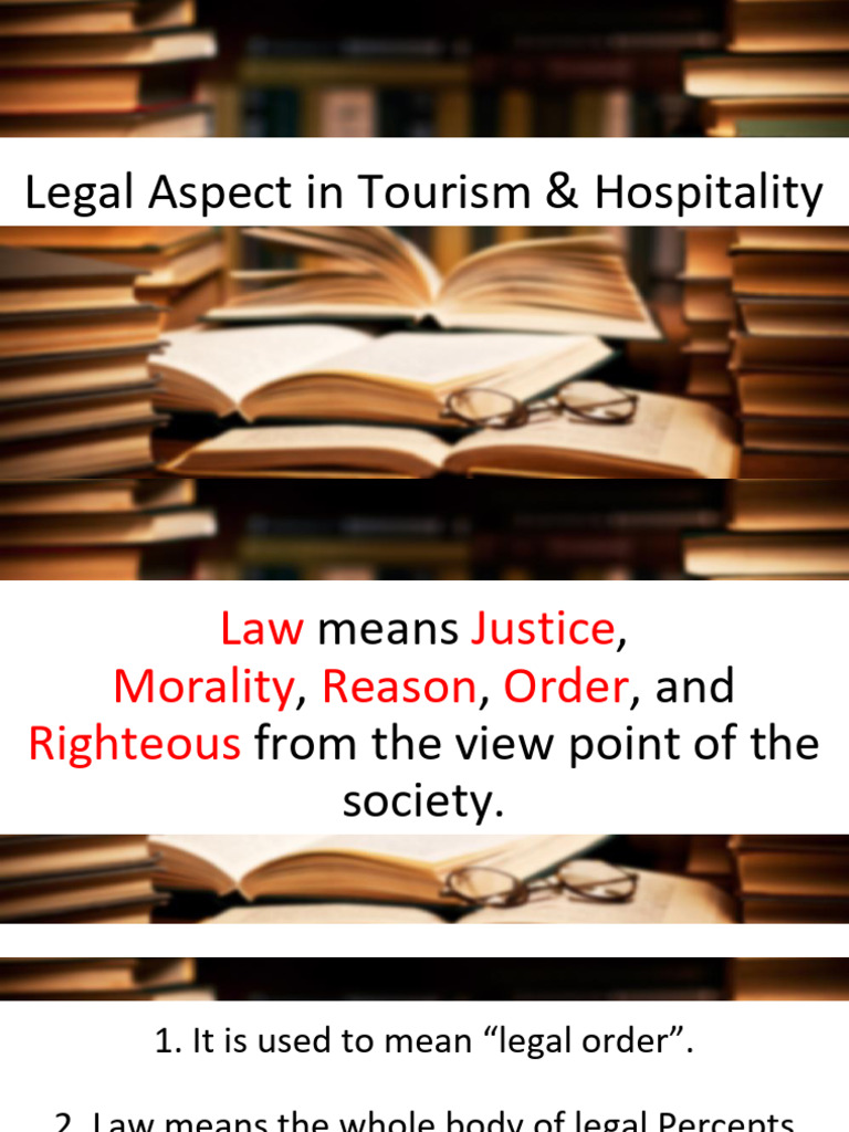 Legal Framework in Tourism & Hospitality | PDF