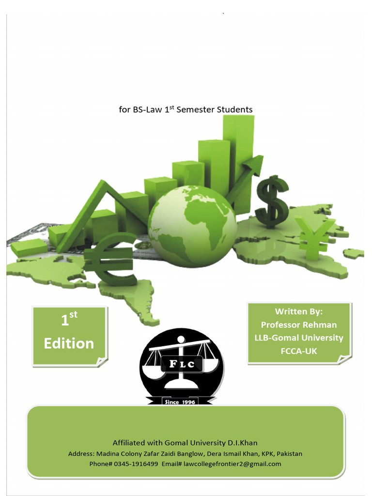 Introduction to Economics Book-By Sir Rehman | PDF | Utility | Economics
