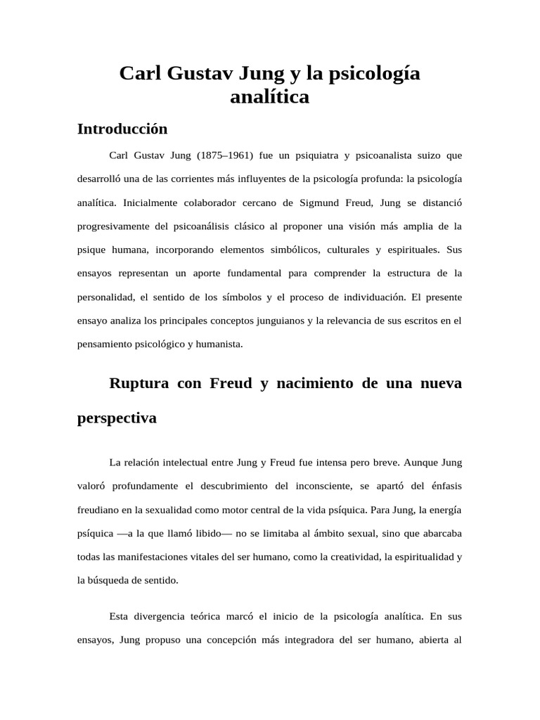 Jung y la psicología analítica moderna | PDF | Carl Jung | Psicologia ...