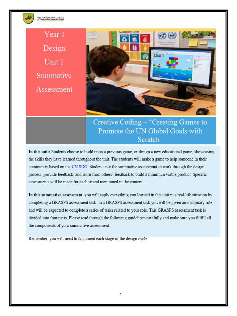 Game Design for UN Goals with Scratch | PDF | Reason | Educational ...