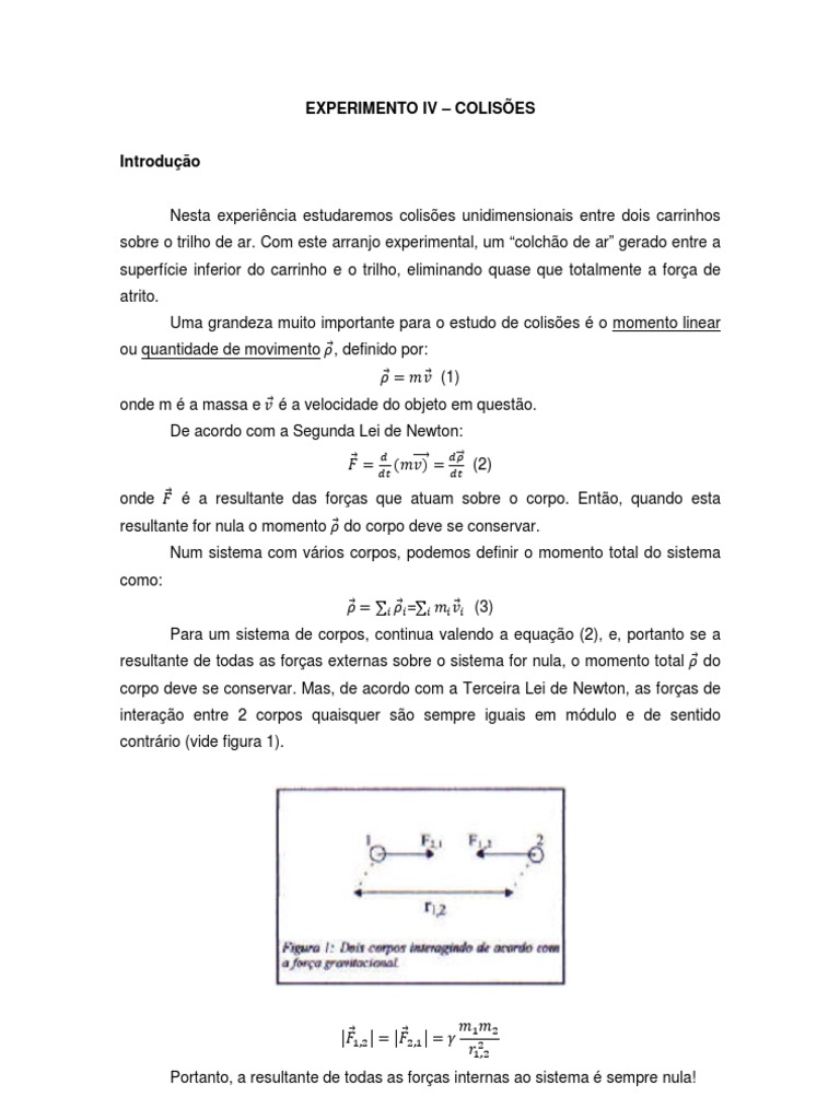 Experimento IV Choques | PDF | Iniciativa/Conjuntura | Colisão