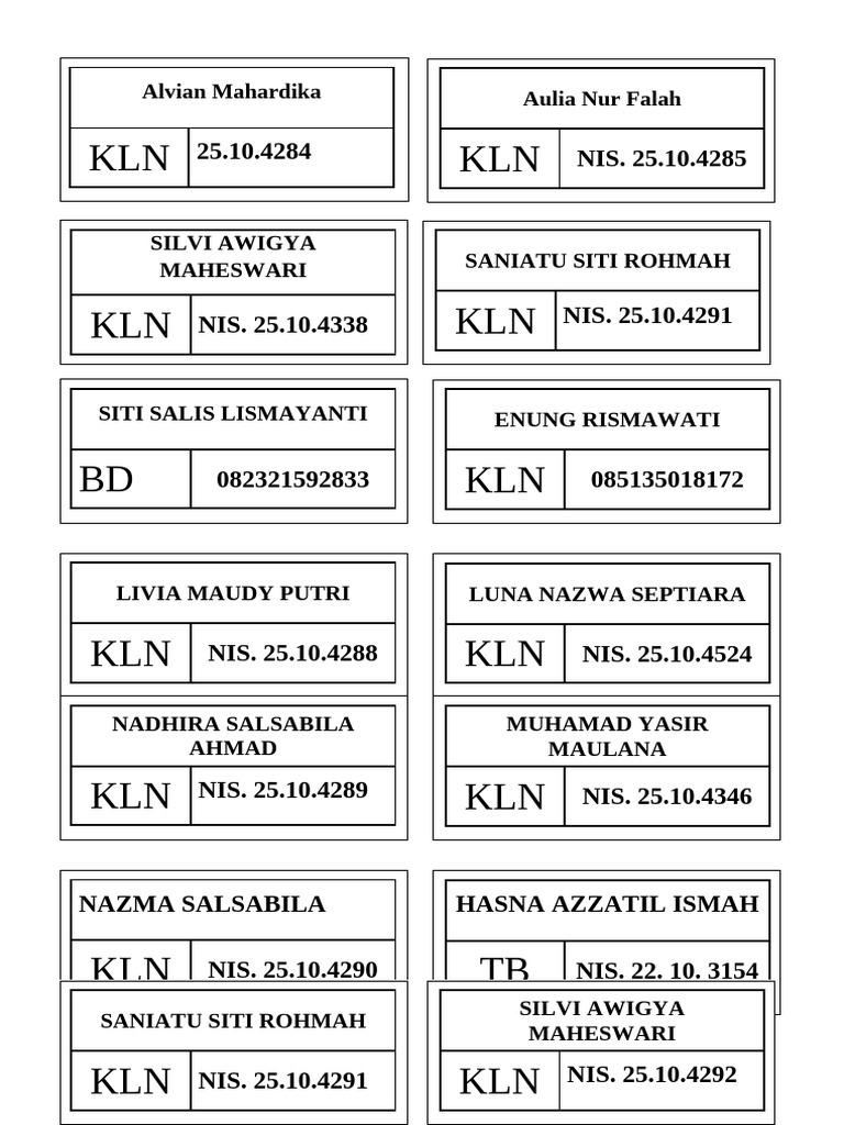 Format Label Kuliner 2025 Enung | PDF