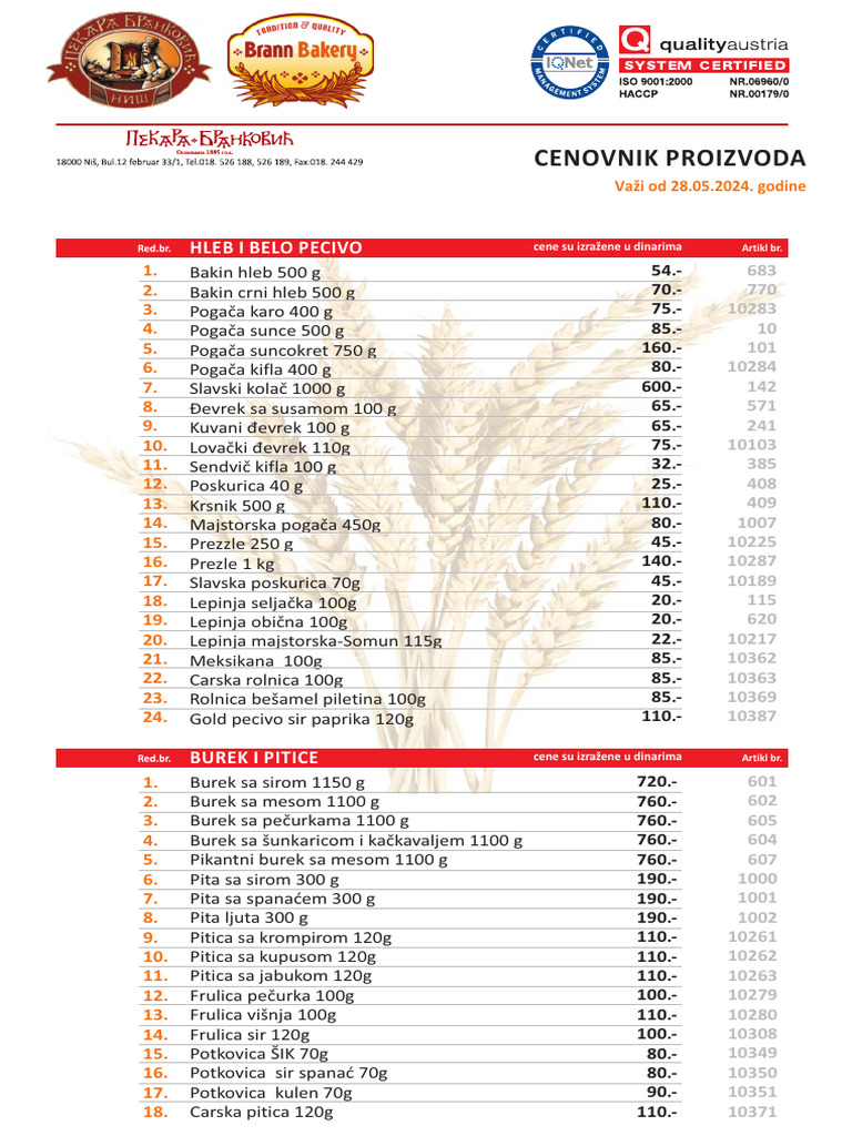 cenovnik (1) | PDF