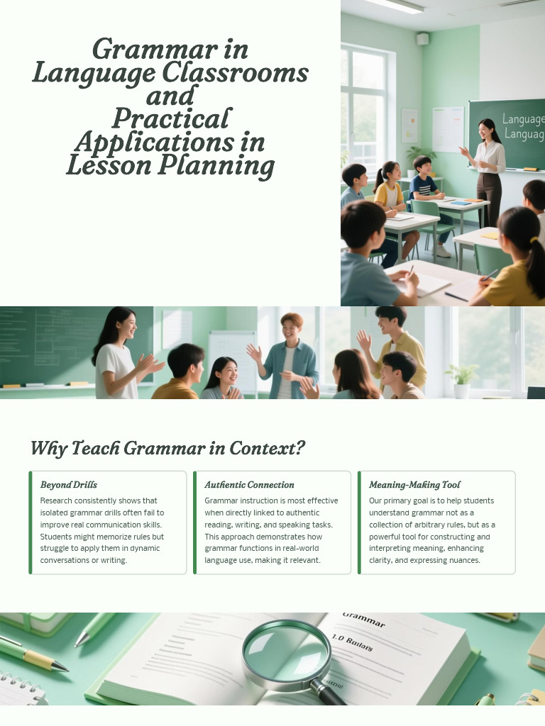 Teaching Grammar Through Real-World Contexts | PDF | Semantics | Grammar