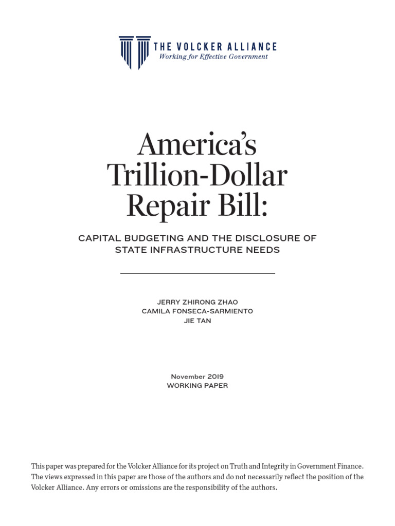 Americas Trillion-Dollar Repair Bill - Capital Budgeting and The ...