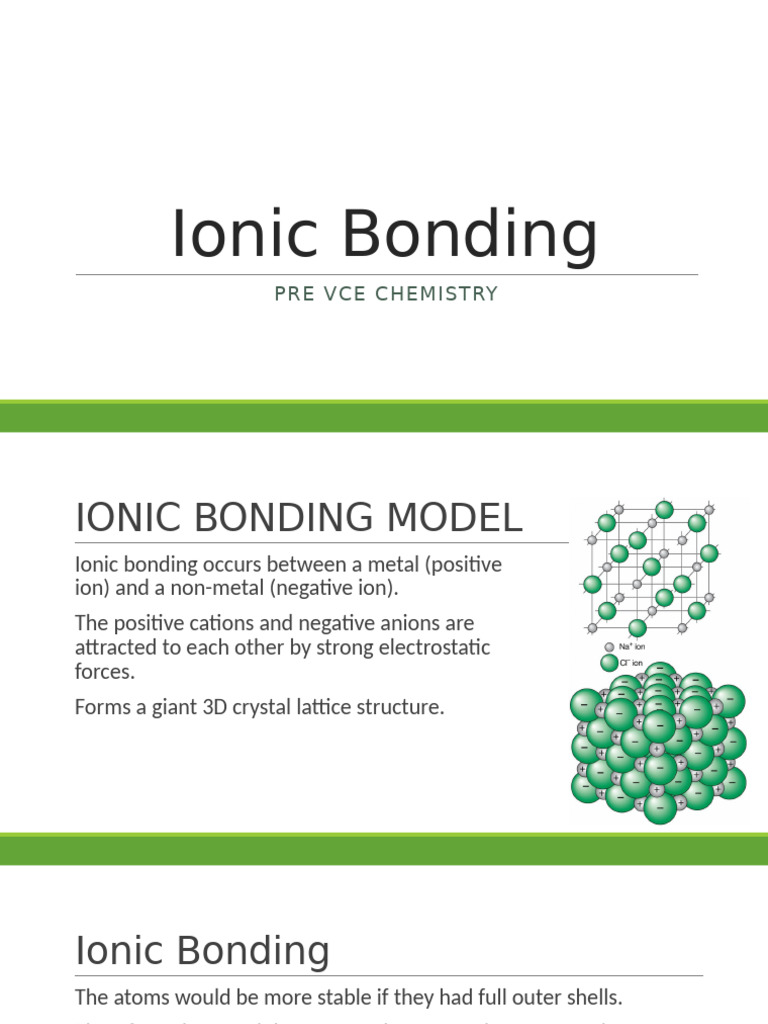 Ionic Bonding | PDF