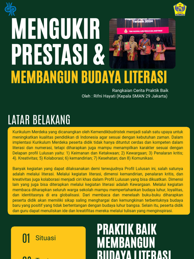 Membangun Budaya Literasi di SMAN 29 | PDF