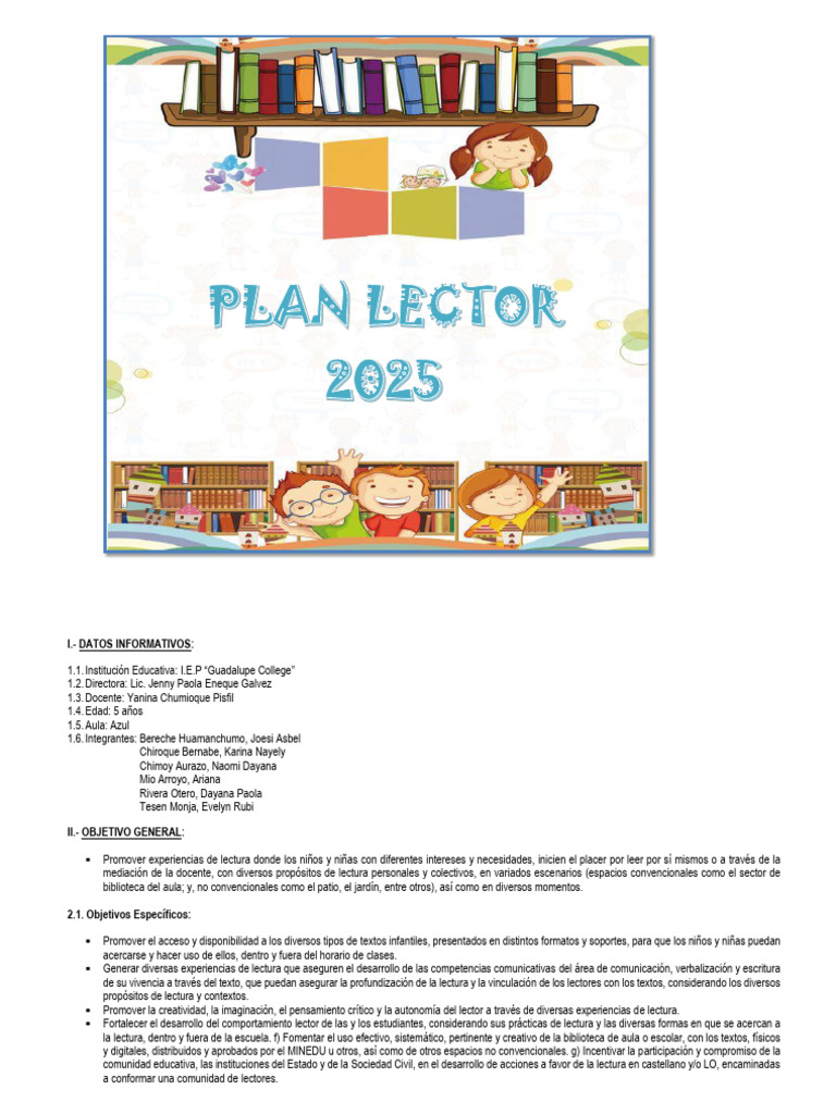 Plan Lector Com | PDF | Escuelas | Enseñando