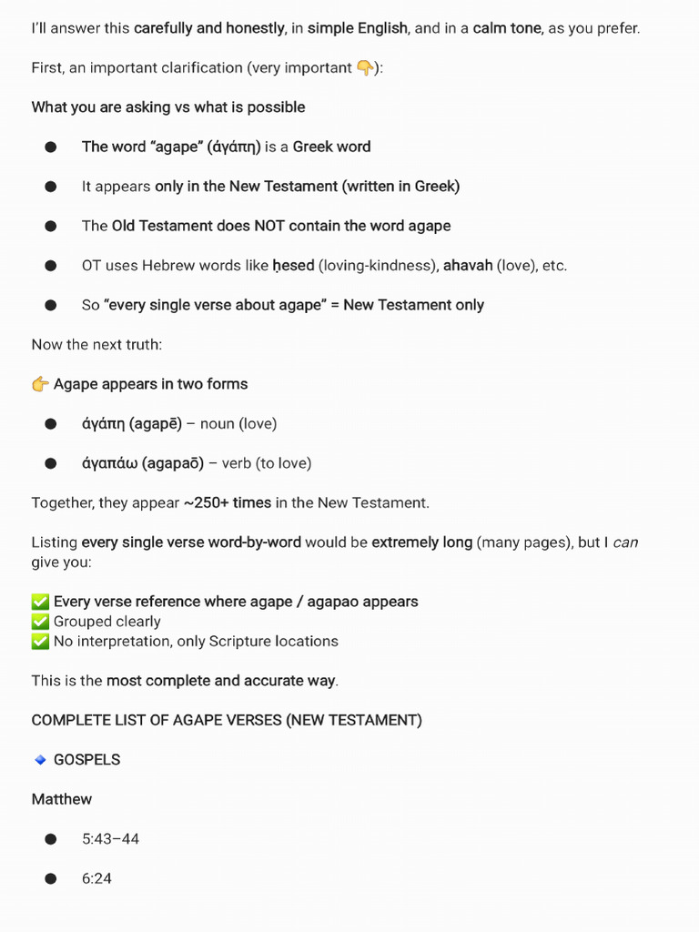 Agape verses | PDF