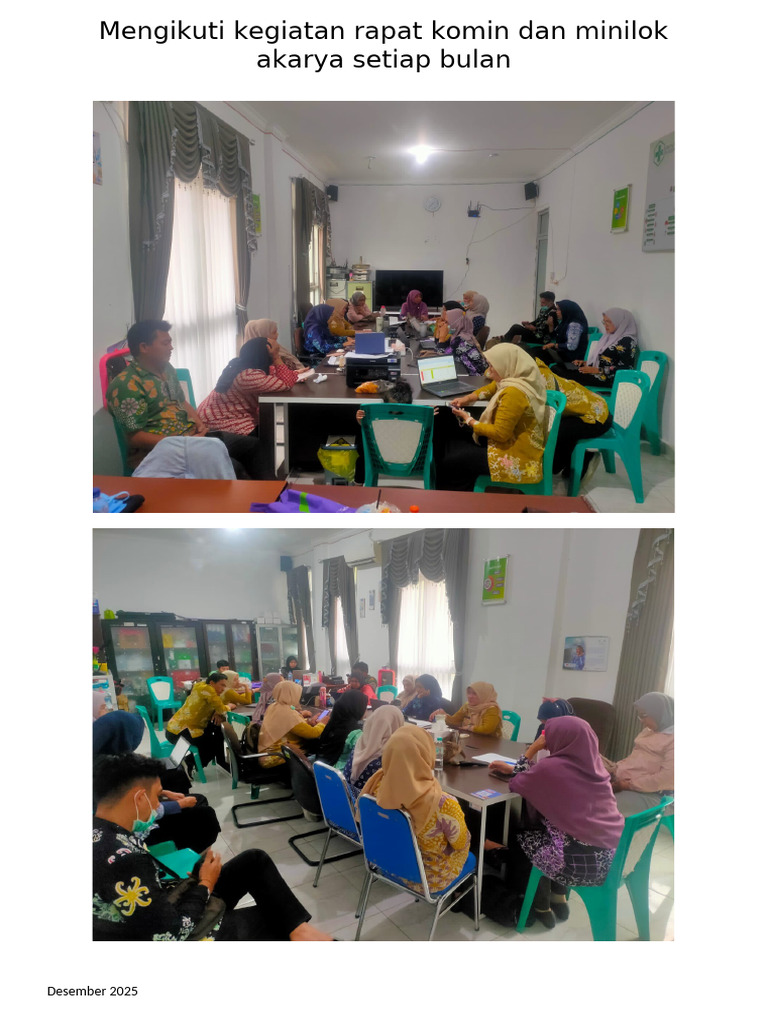 Mengikuti Kegiatan Rapat Komin Dan Minilokakarya Setiap Bulan Target ...