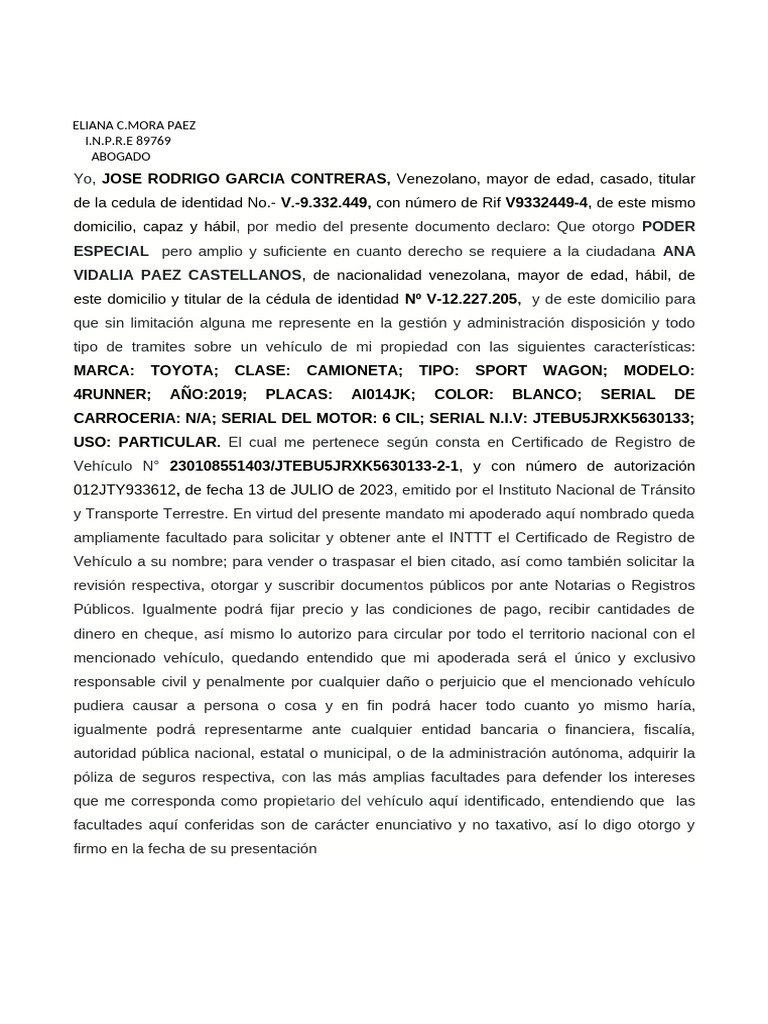 Poder de Rodrigo a Mi Mama | PDF