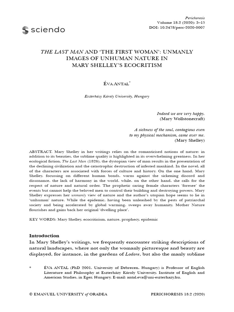 Unmanly Nature in Shelley's Ecocriticism | PDF