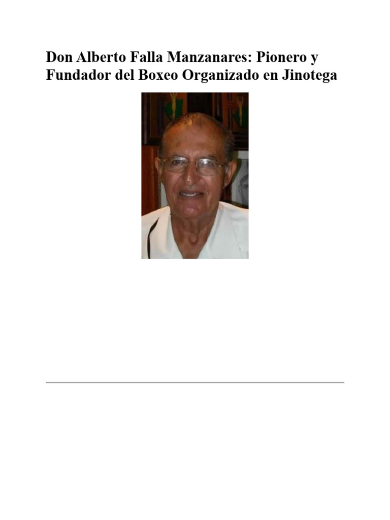 Don Alberto Falla Manzanares | PDF