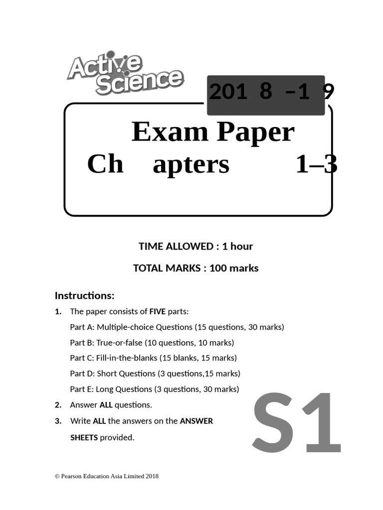 As Exam Paper 1A Sample e | PDF | Water | Trees
