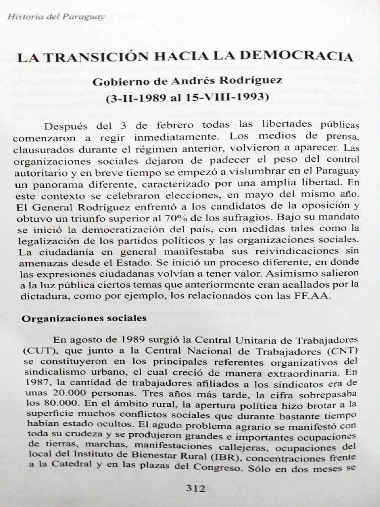 La Transición Hacía La Democracia 312-314 | PDF | Elecciones | Democracia