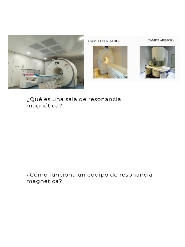 Componentes y Funcionamiento de RMN | PDF | Imagen de resonancia ...