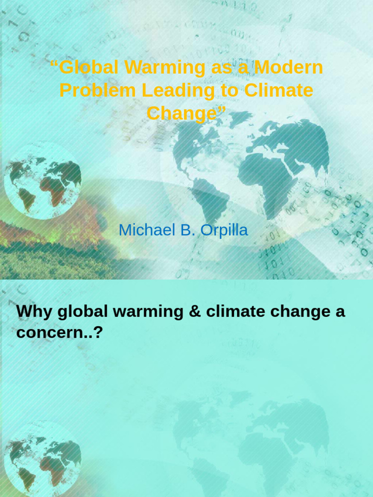 Global Warming As A Modern Problem Leading To Climate Change | PDF ...