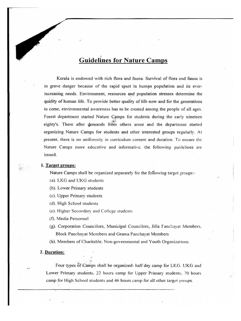 Nature Camp | PDF