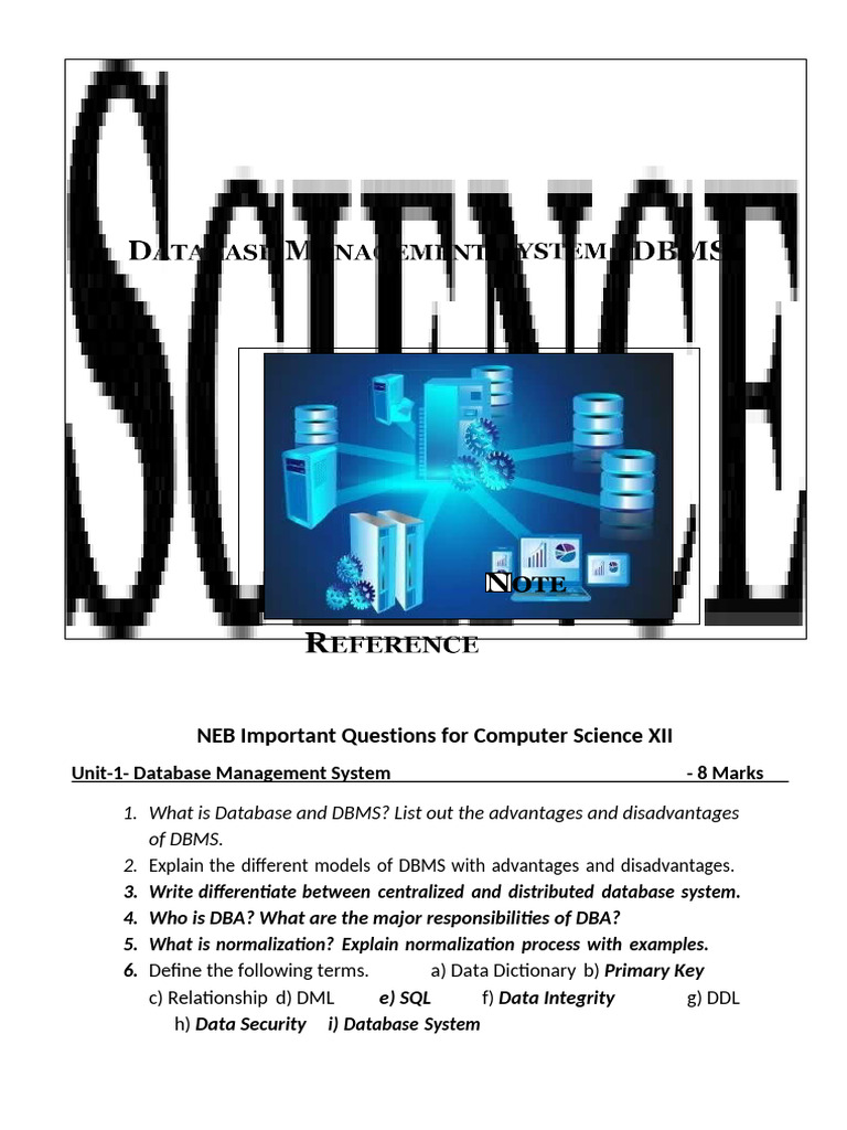 DBMS Notes | PDF | Databases | Database Index