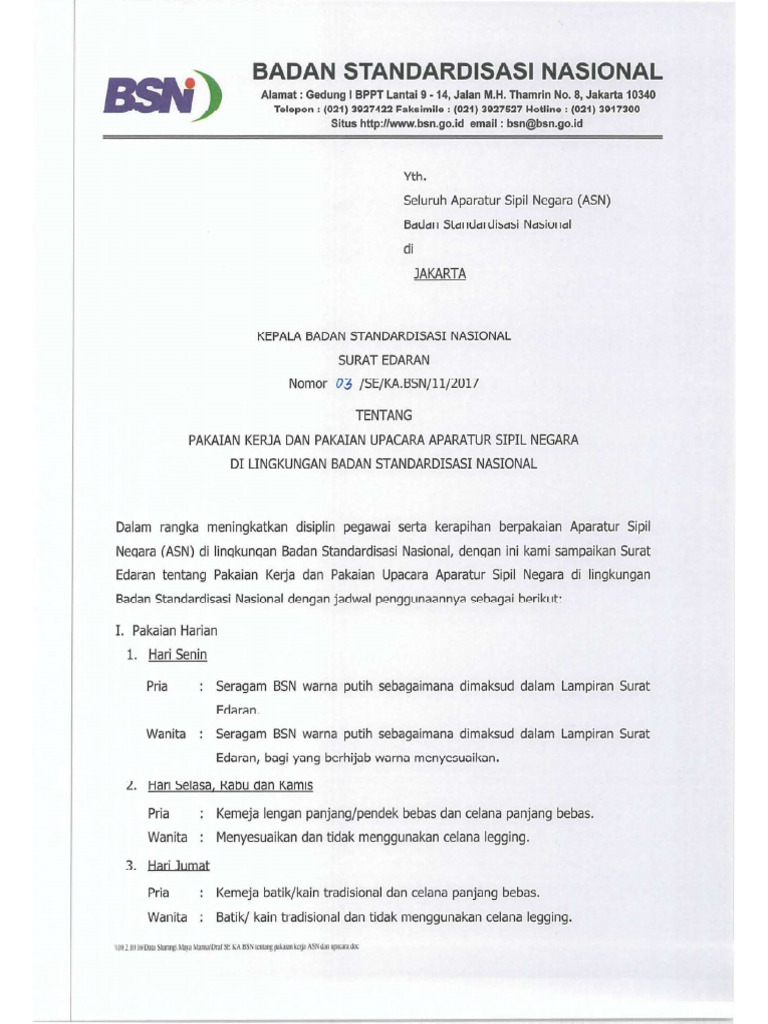Kepka Seragam BSN - 2017 | PDF
