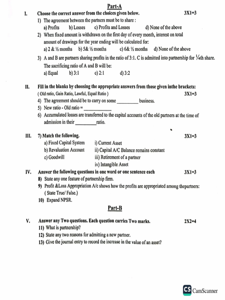 Partnership Accounting Questions and Solutions | PDF | Balance Sheet ...
