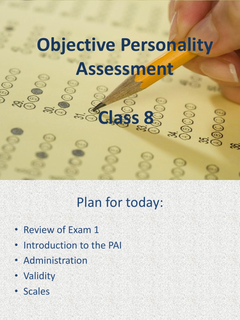 Class 8 PAI Intro | PDF | Borderline Personality Disorder | Validity ...