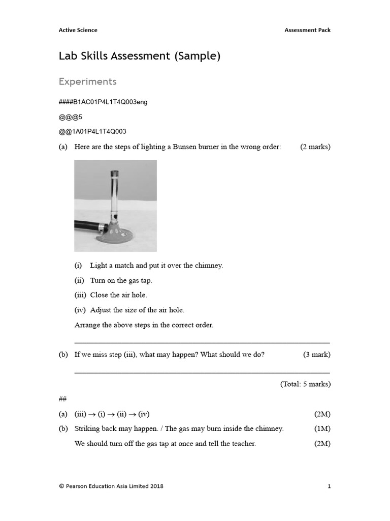 As Lab Skills Assessment Sample e | PDF