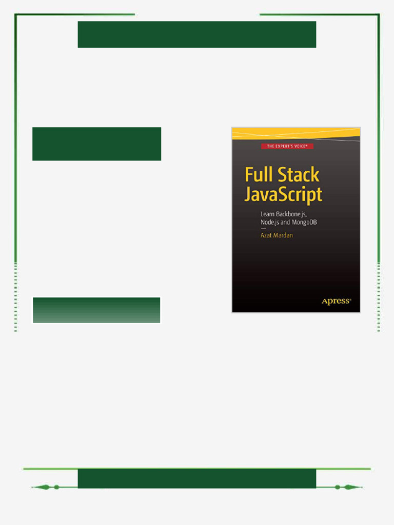 Full Stack JavaScript Learn Backbone js Node js and MongoDB Mardan Azat eBook malware-free ...