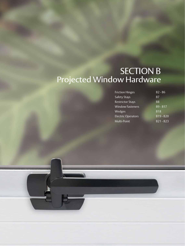 Projected Window Hardware Catalogue | PDF | Window | Friction