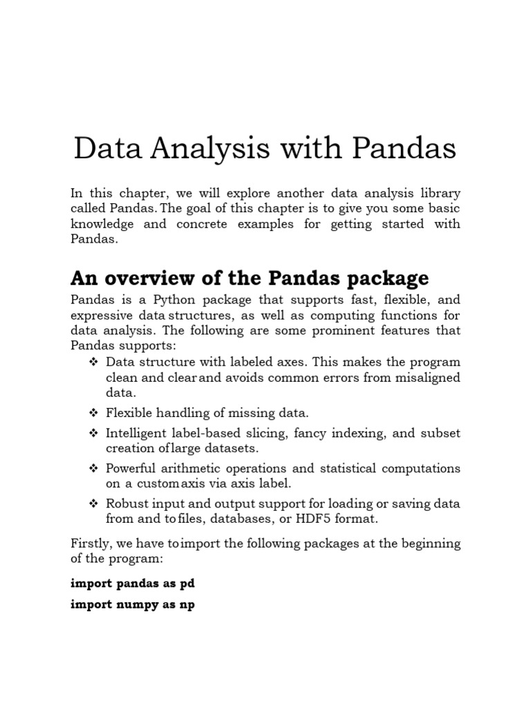 Pandas | PDF | Parameter (Computer Programming) | Computer Programming