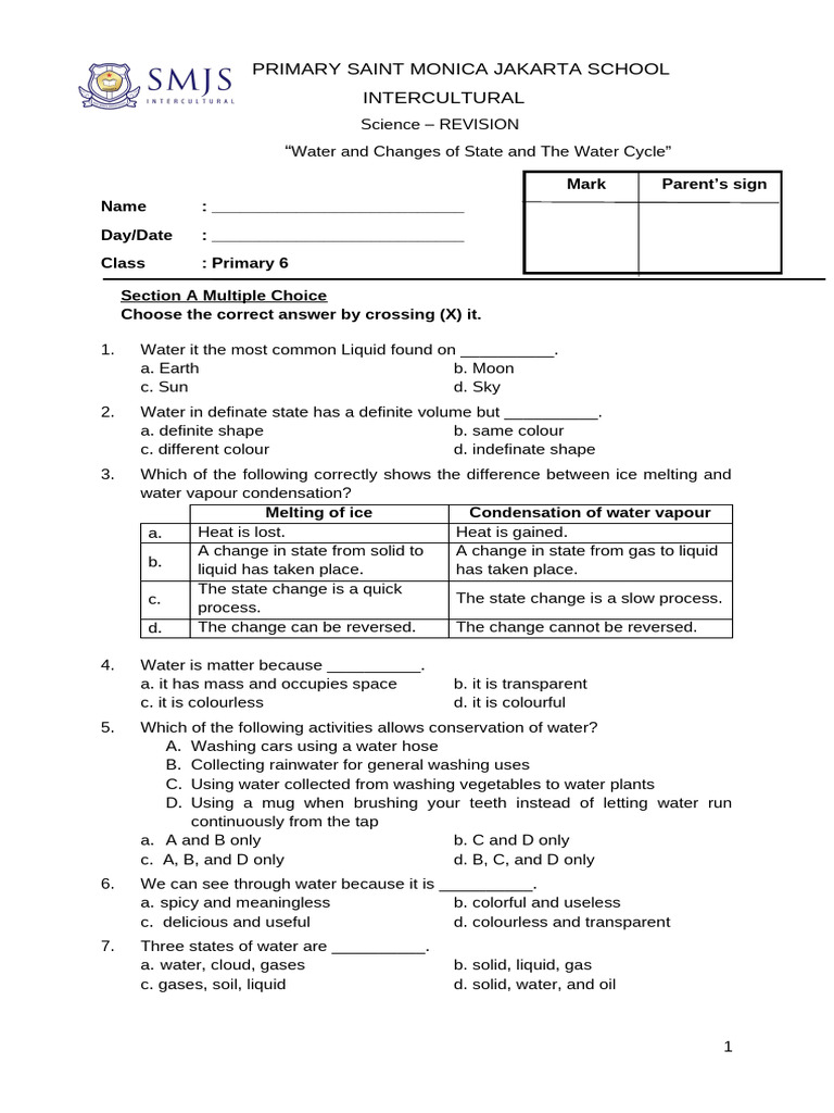 P6 Science Revision Second 2025 2026 | PDF | Water | Steam