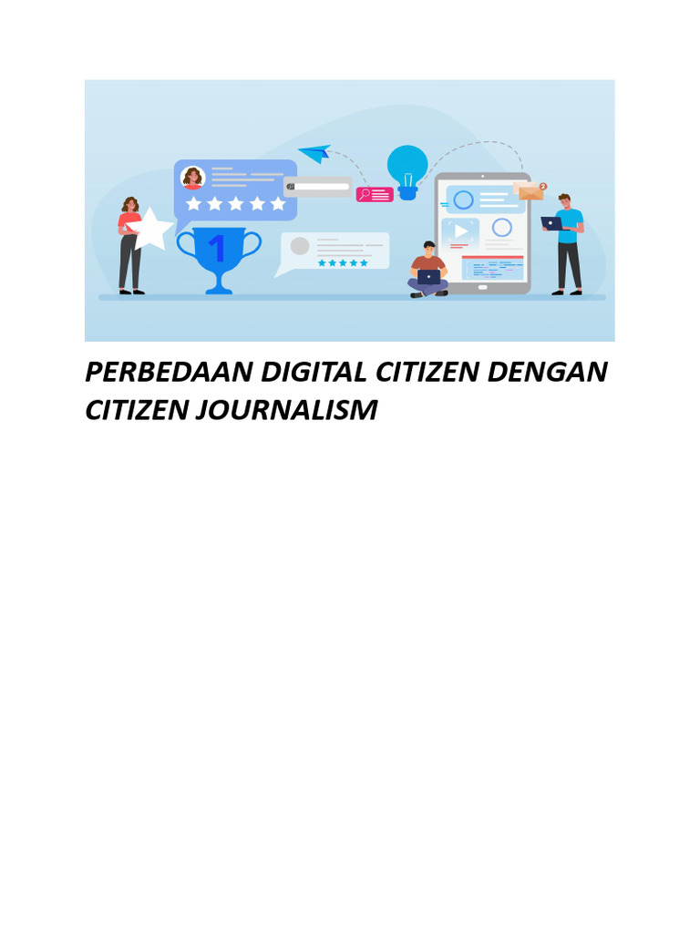 Perbedaan Digital Citizen Dengan Citizen Journalism | PDF