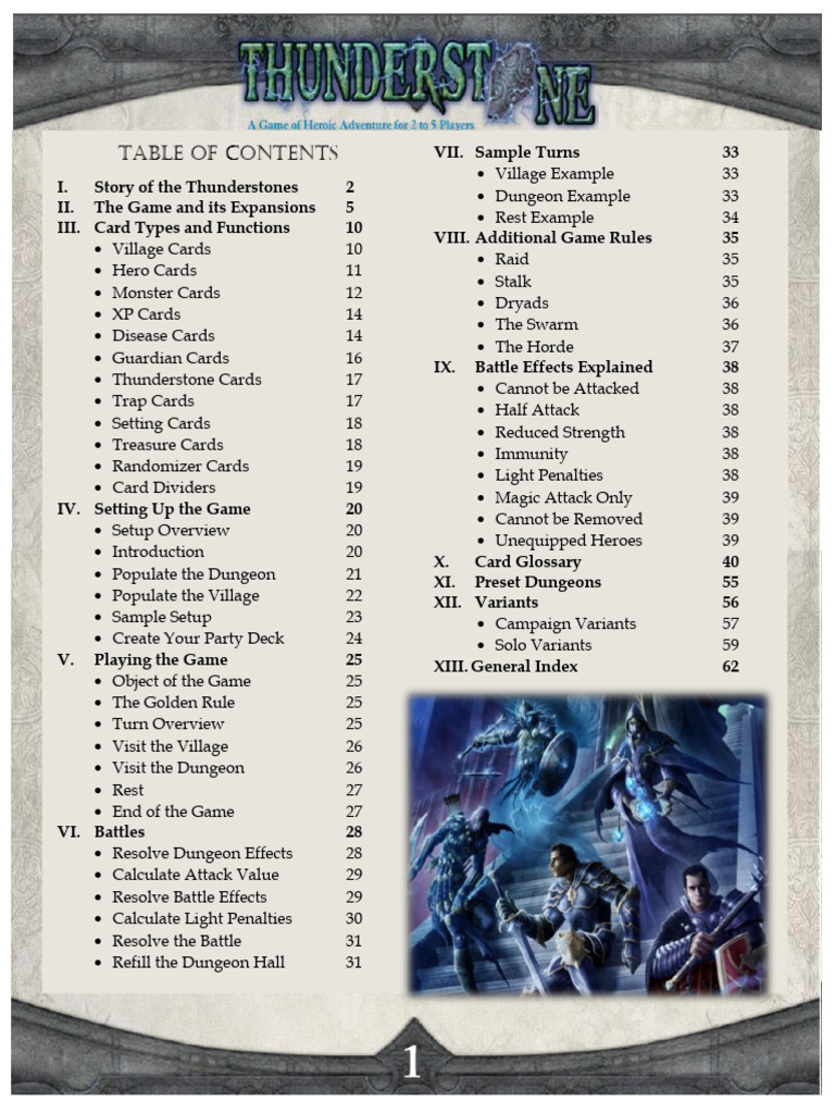 Thunderstone Game Guide and Rules | PDF
